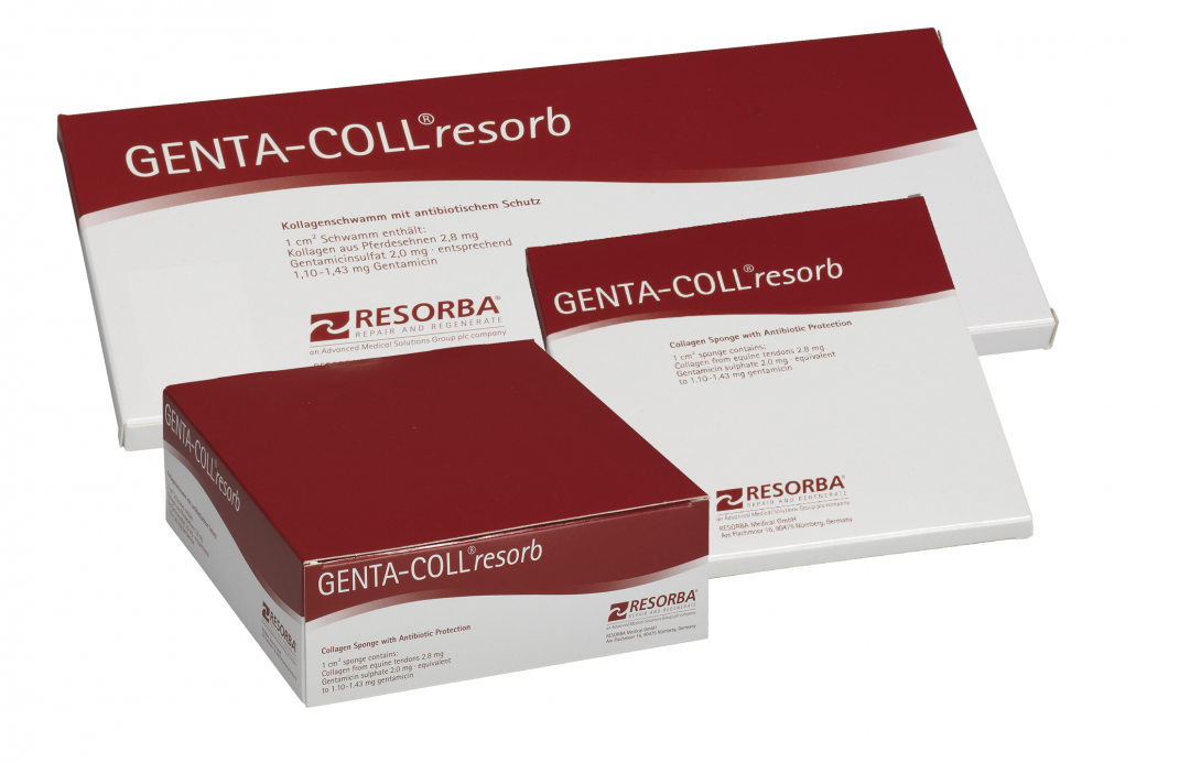 ROW > Biosurgicals > GENTA-COLL­® resorb - RESORBA®